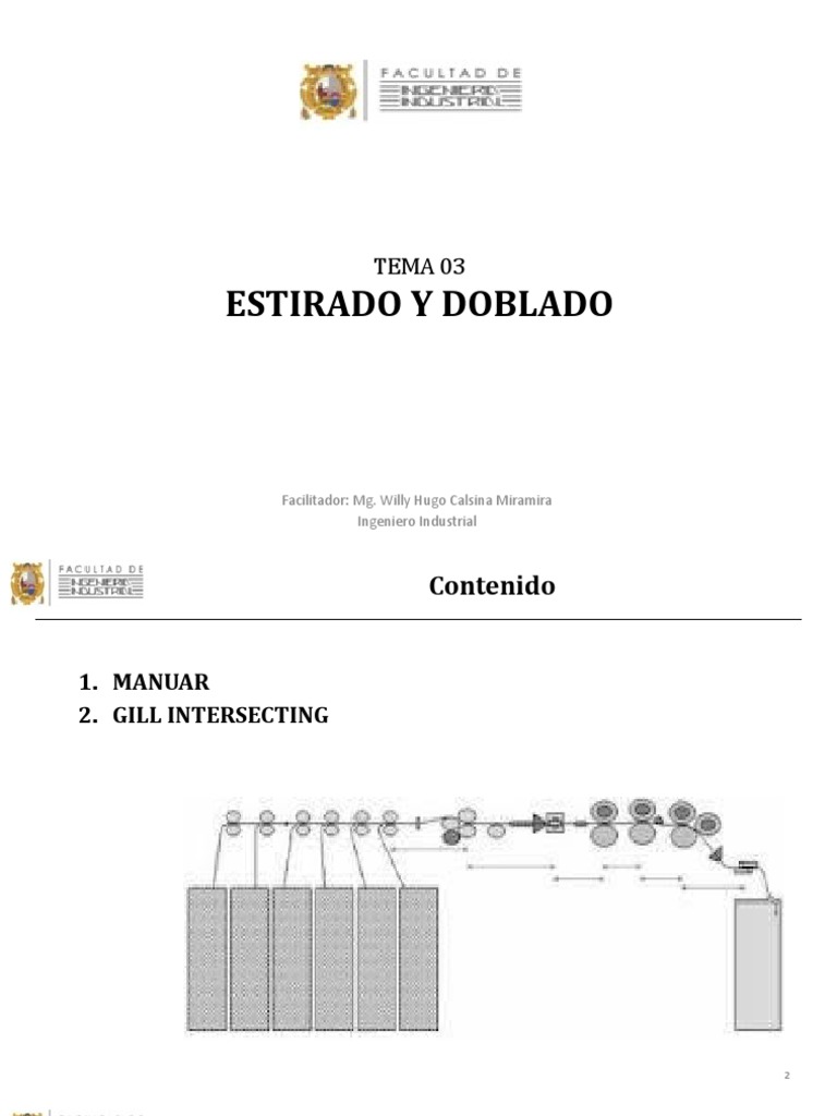 Estirado y Doblado en Procesos Textiles | PDF | Science | Ingeniería