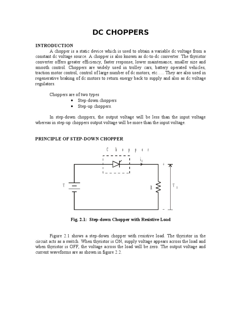 Understanding DC Chopper Circuits | PDF | Direct Current | Electrical ...