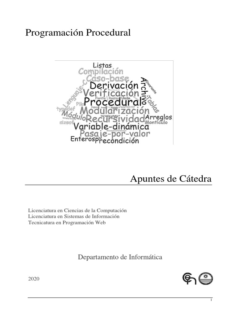 Libro Programacion Procedural 2020 | PDF | Lenguaje de programación | Tipo de datos