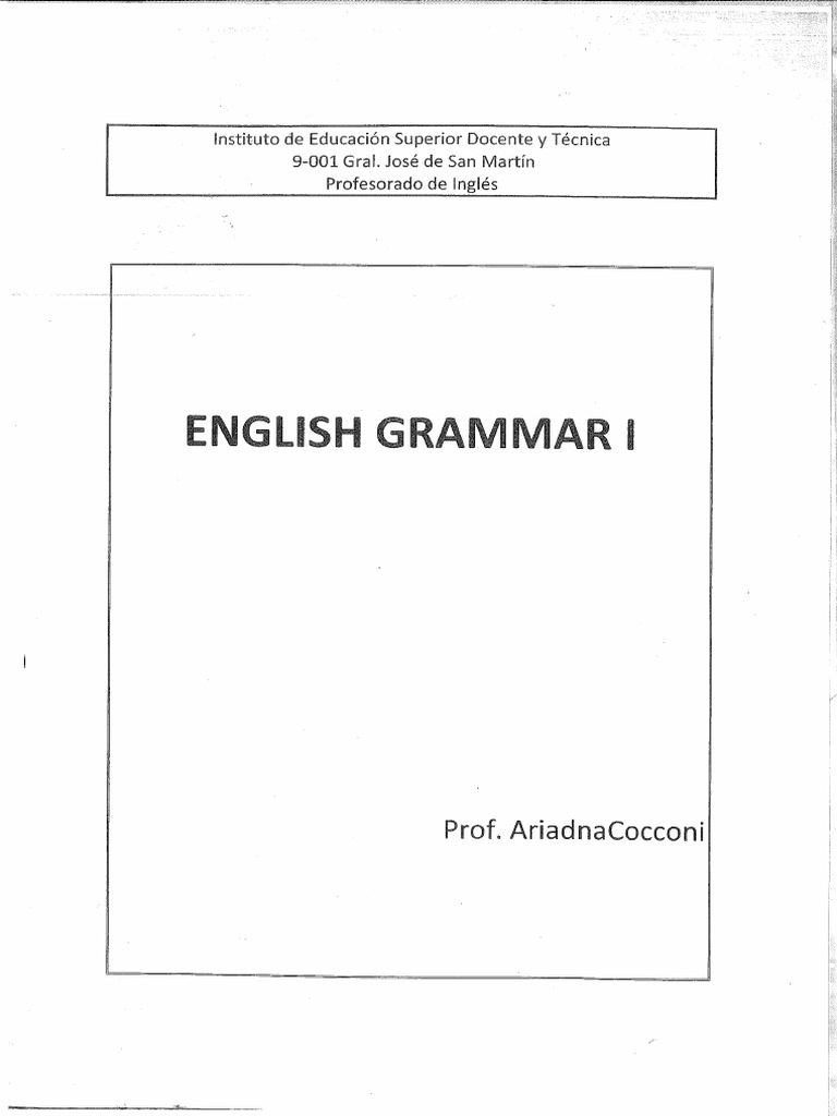 Grammar Booklet | PDF
