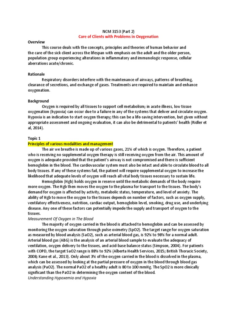 Oxygen Therapy: Principles, Indications, Delivery Methods, and ...