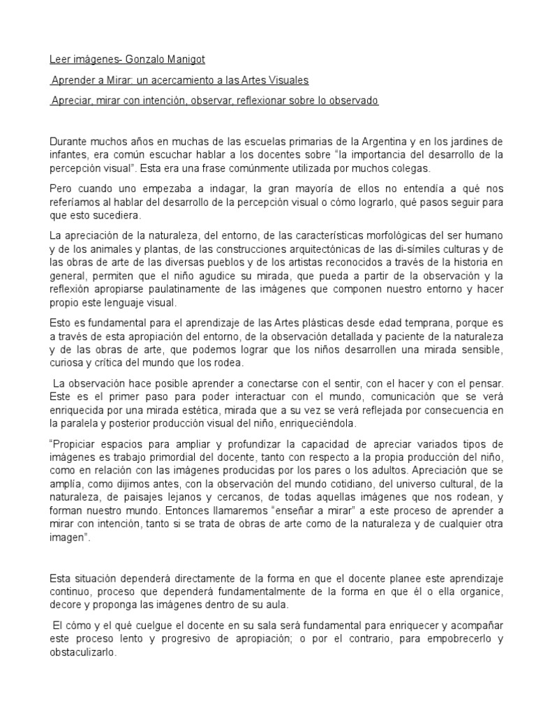 Manigot Leer Imágenes | PDF | Imagen | Percepción