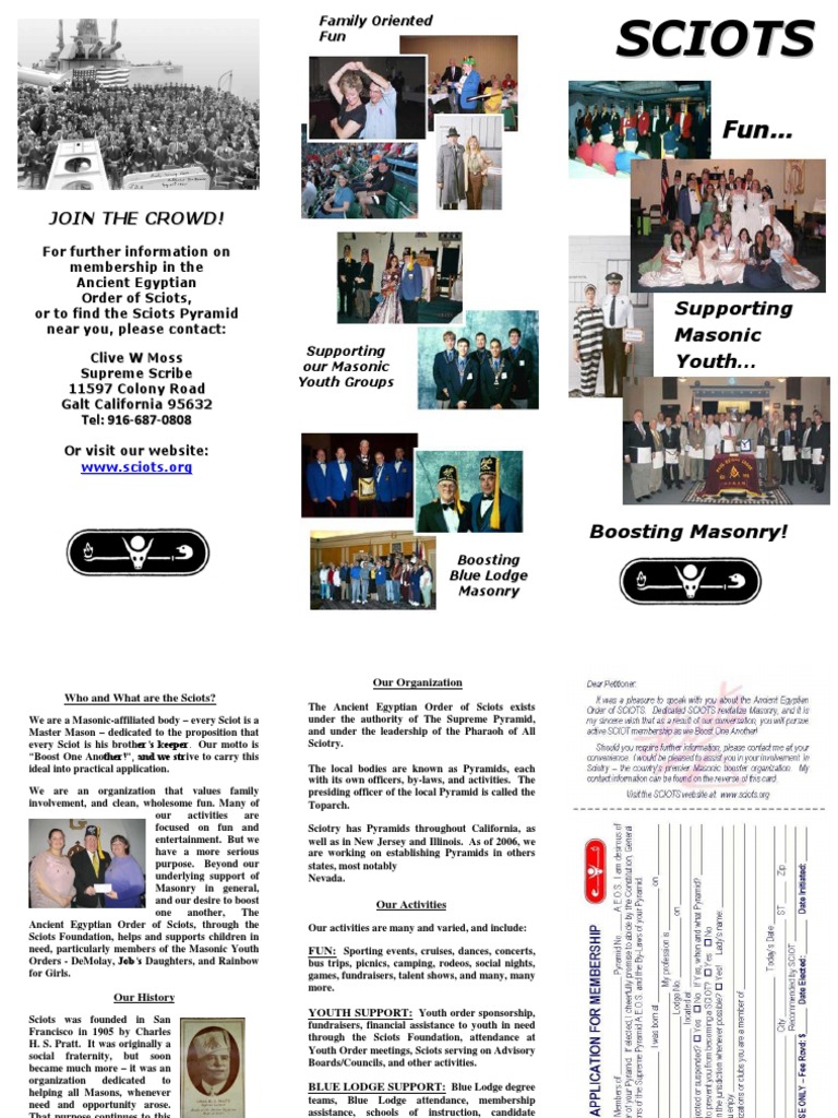 Sciots Application | PDF | Freemasonry | Masonic Lodge
