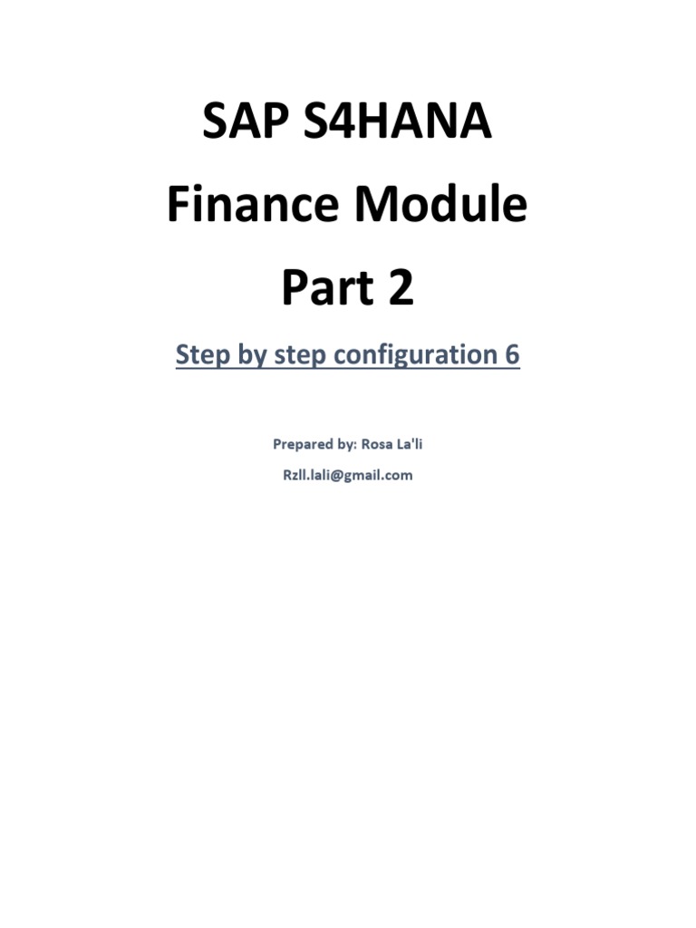 Step by Step Configuration of SAP S4HANA-FI-Part 6 | PDF | Computer Science | Software Engineering