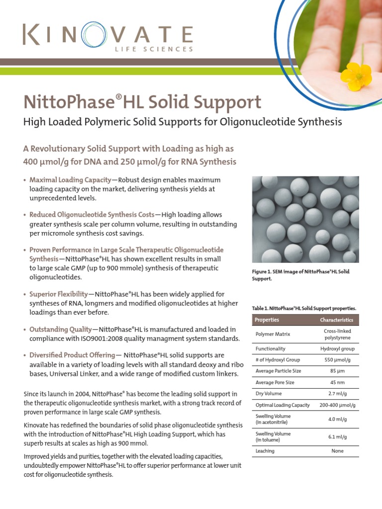 Nittophase HL Solid Support: High Loaded Polymeric Solid Supports For ...