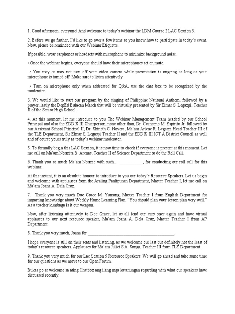 Script Webinar | PDF | Science | Science And Technology