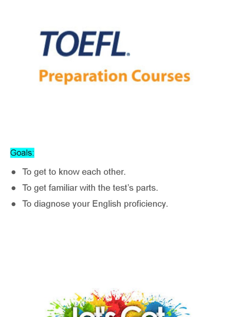 Toefl Pdf Test Of English As A Foreign Language Test Assessment