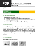 TLE COOKERY G9 Q2 W1 Edited | PDF | Salad | Cuisine