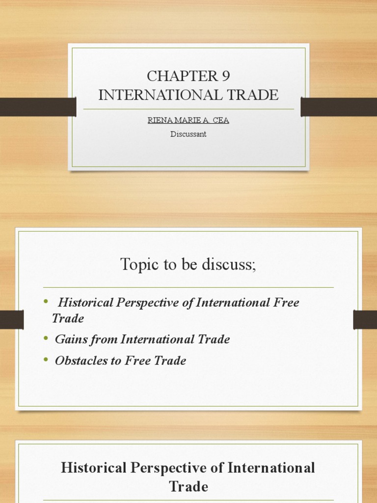 International Trade: History, Benefits, and Barriers | PDF | Free Trade ...