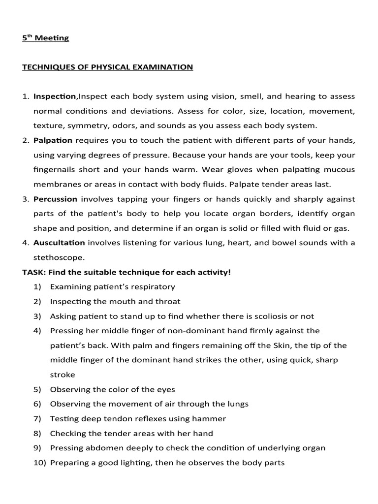 Head Neck Assesment and Technique of Physical Assesment | PDF | Neck | Hand