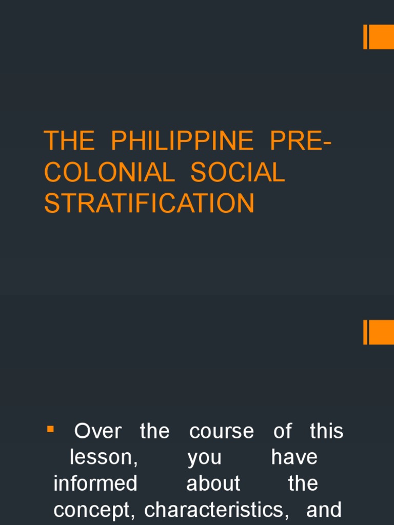 The Philippine Pre-Colonial Social Stratification | PDF