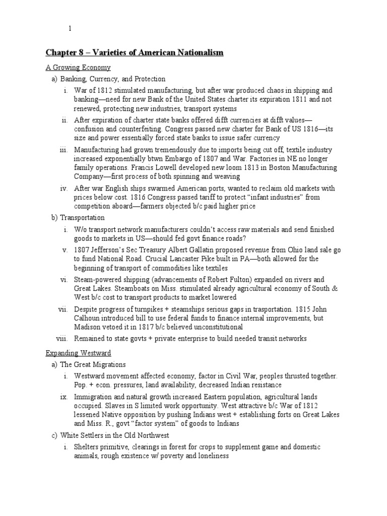 Chapter 8 - Varieties of American Nationalism | PDF | Commerce Clause ...