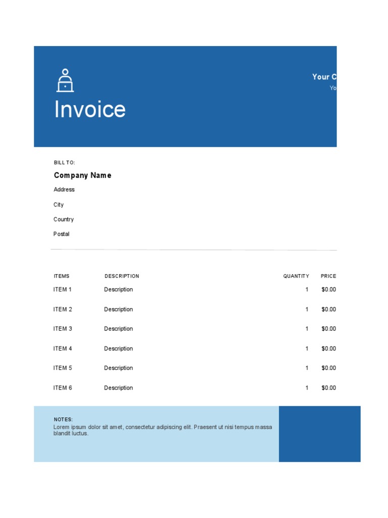 Invoice: Company Name | PDF | Accounting | Business