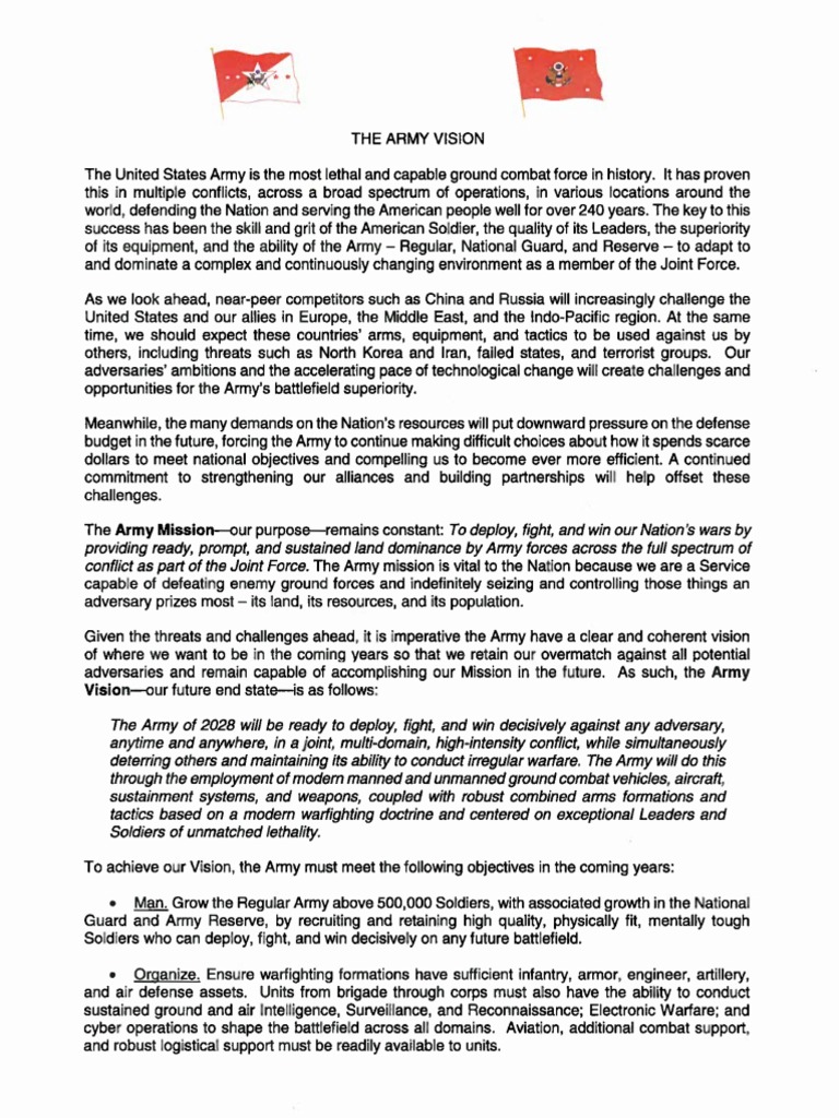 The Army Vision | PDF