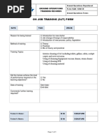 Ojt Form New | PDF