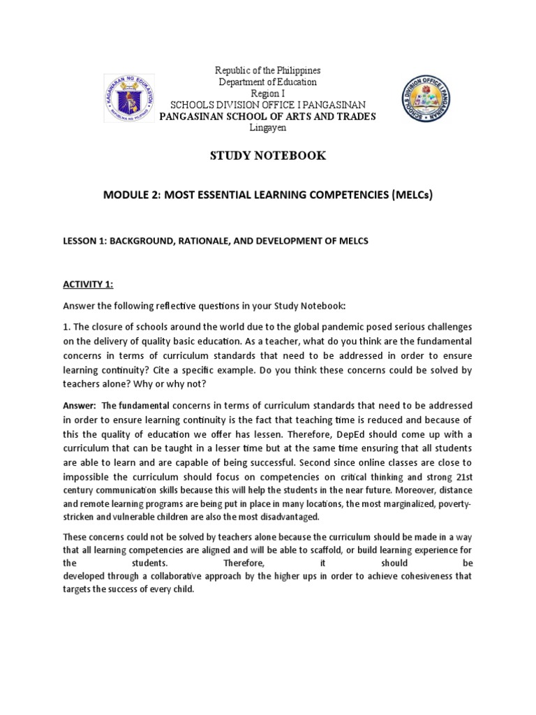 LDM2 MODULE 2-Study Notebook | Download Free PDF | Curriculum | Nucleic Acid Sequence