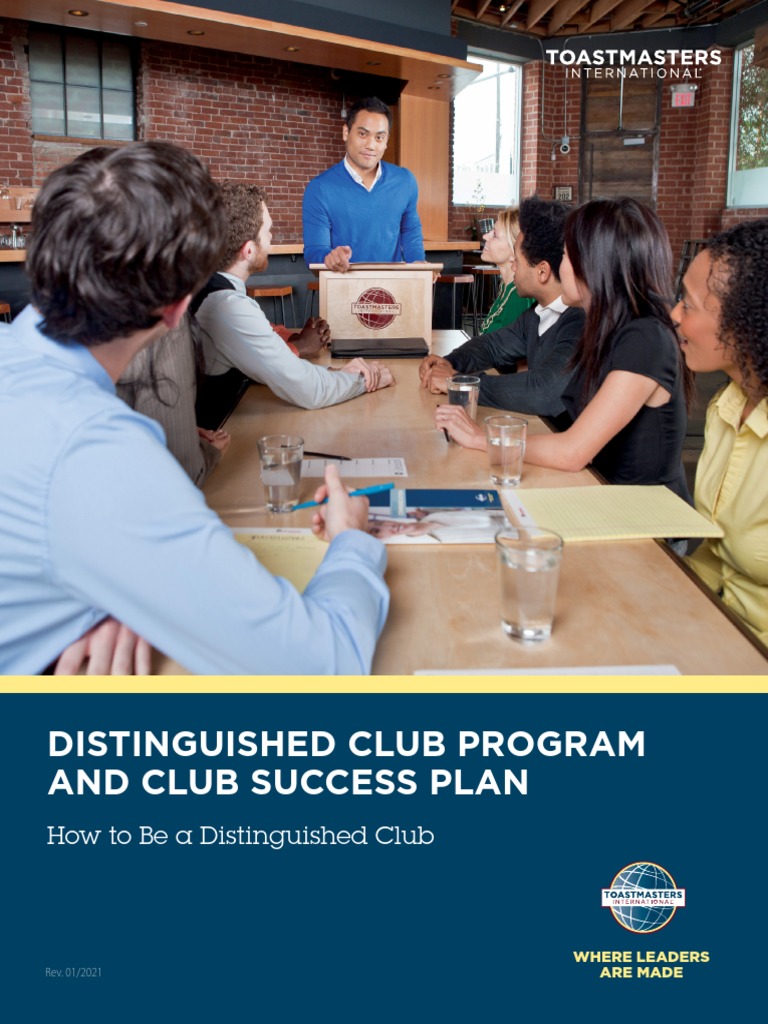 Distinguished Club Program and Club Success Plan | PDF | Goal | Leadership