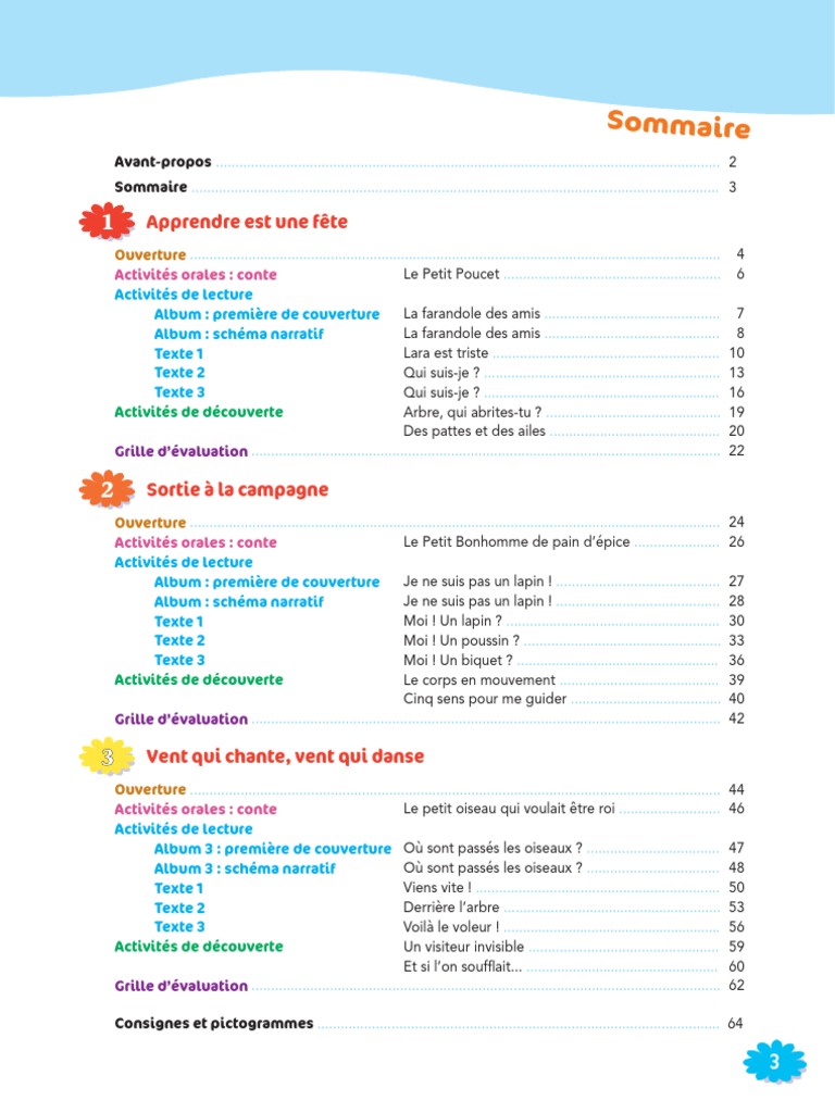 8 Pages Cahier Dactivites 1 Au Jardin Des Couleurs GS | PDF | Ouverture ...