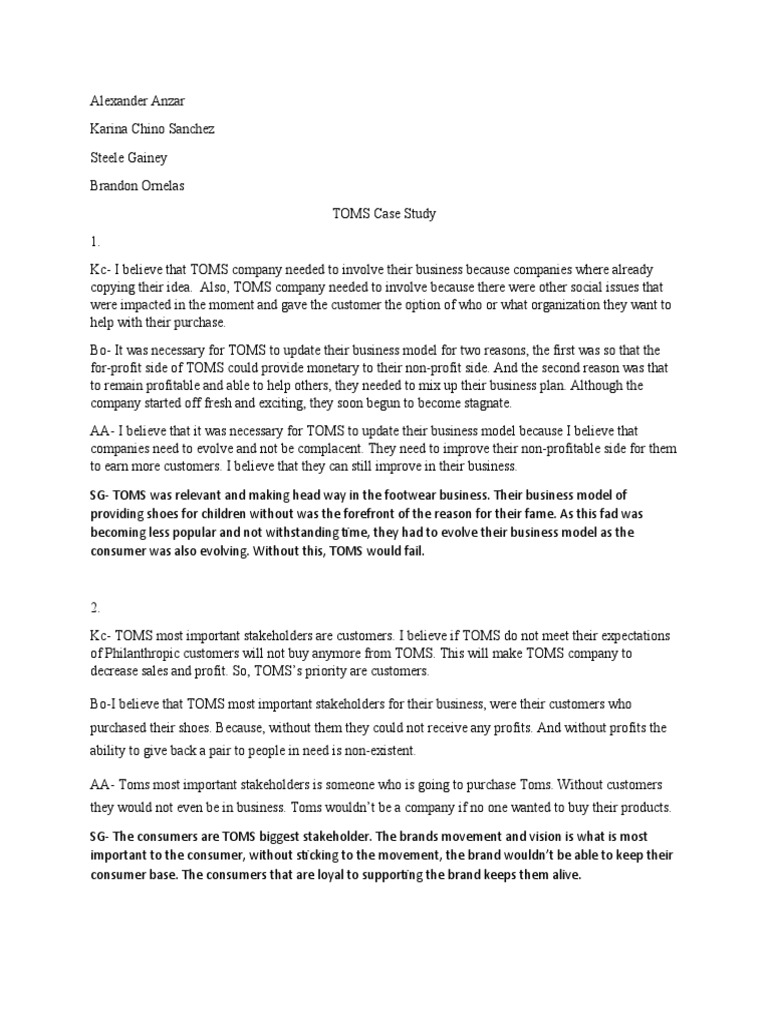 Toms Case Study 2 | PDF | Public Sphere | Marketing