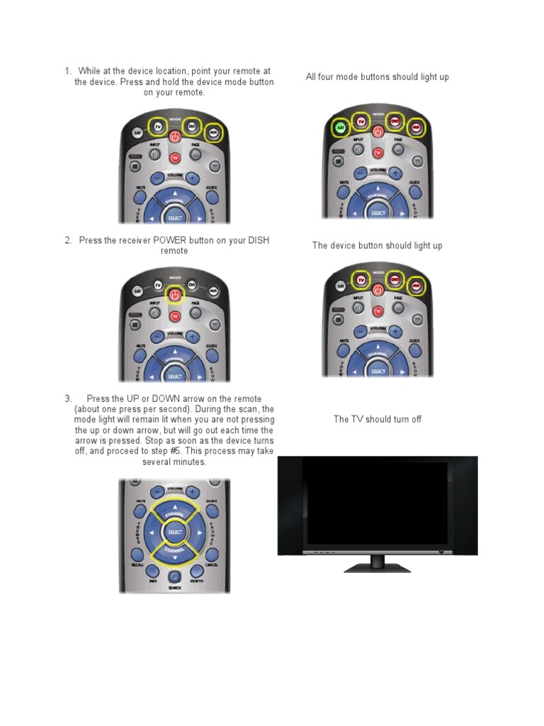 Program Dish Remote to TV Instructions | PDF | Computer Engineering ...