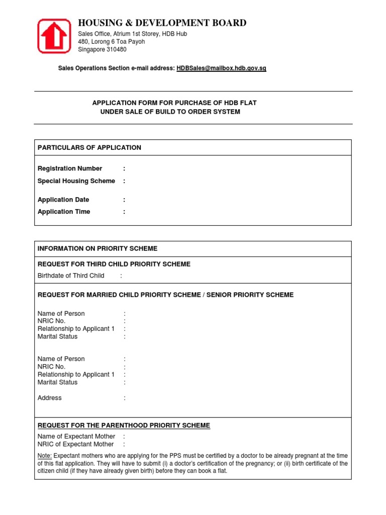 Appln Form - BTO For BCP (Aug 2018) | Justice | Crime & Violence