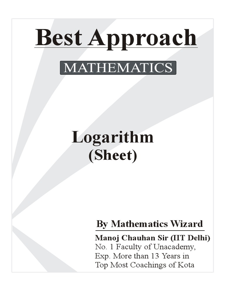 Logarithm Sheet | PDF | Logarithm | Numbers