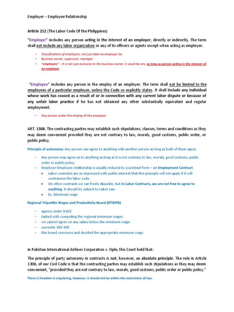 Understanding Employer-Employee Relations | PDF | Public Policy ...
