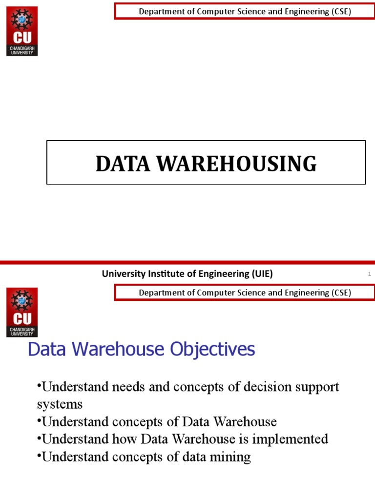 Data Warehousing: University Institute of Engineering (UIE) | PDF | Data Warehouse | Information ...