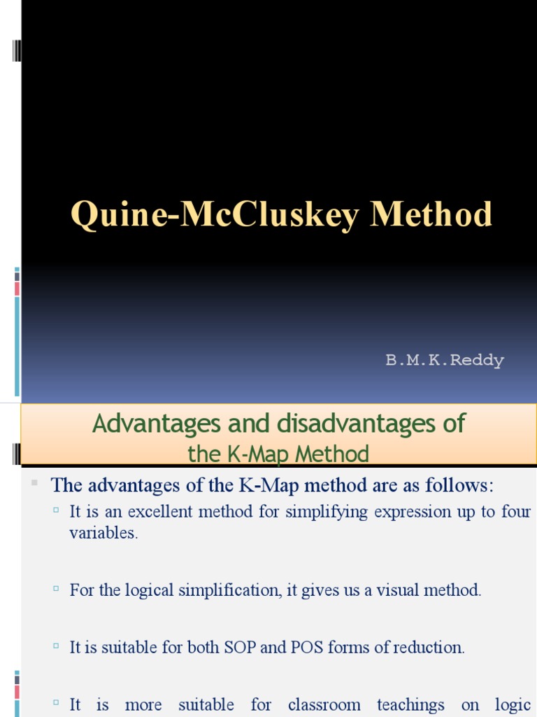 Quine-McCluskey Method Explained | PDF | Applied Mathematics ...