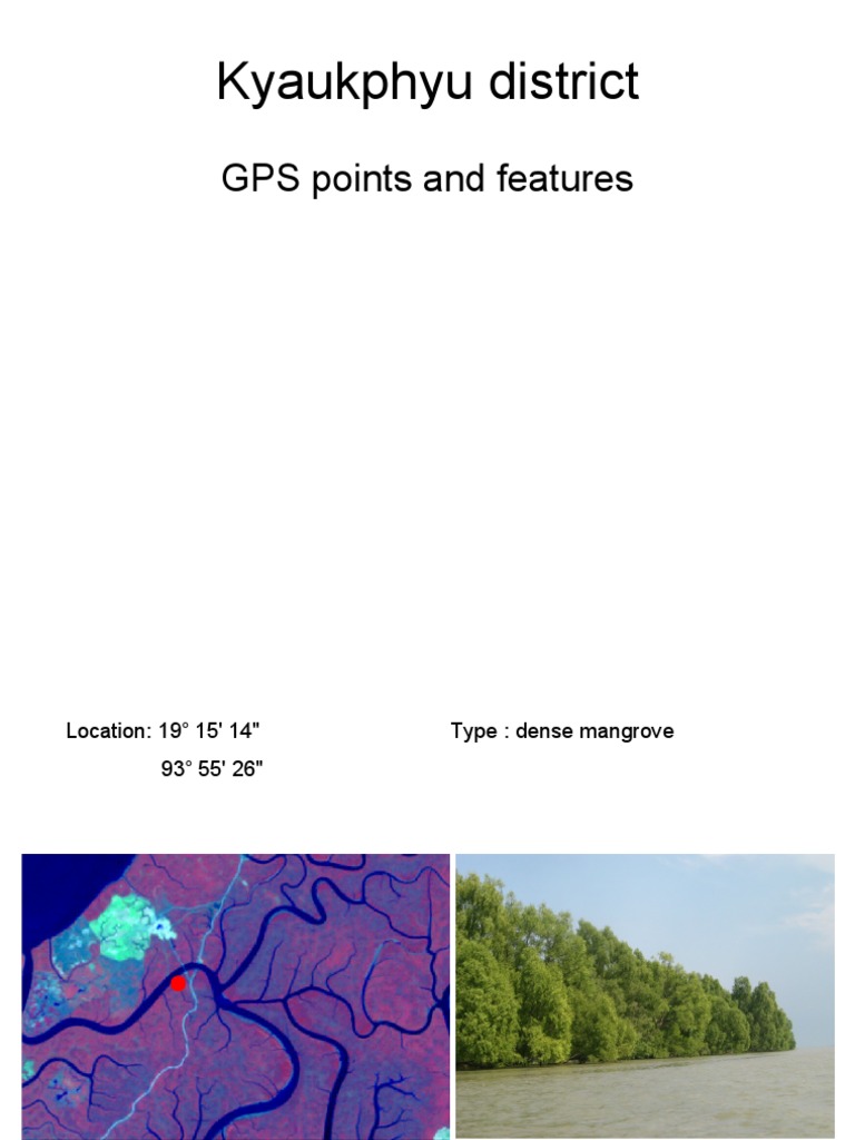 Kyaukphyu District: GPS Points and Features | PDF | Biomes | Ecoregions