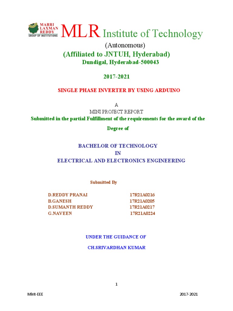 Mini Project1 | PDF | Power Inverter | Mosfet