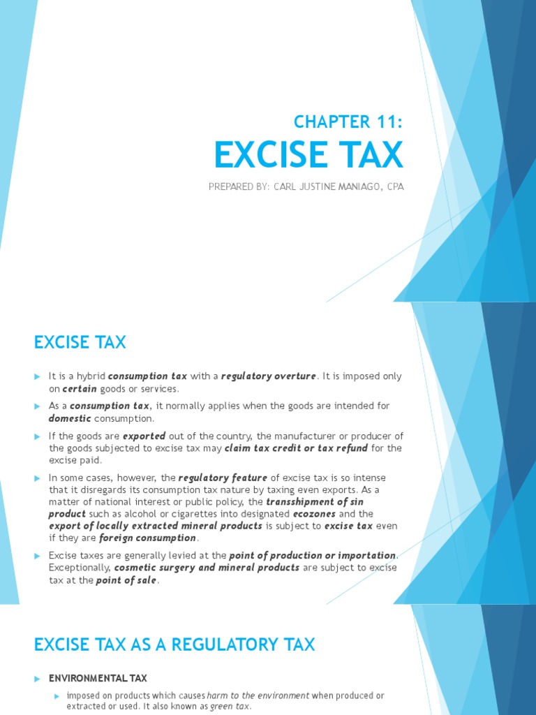 Understanding Excise Tax Types and Impacts | PDF | Excise | Taxation