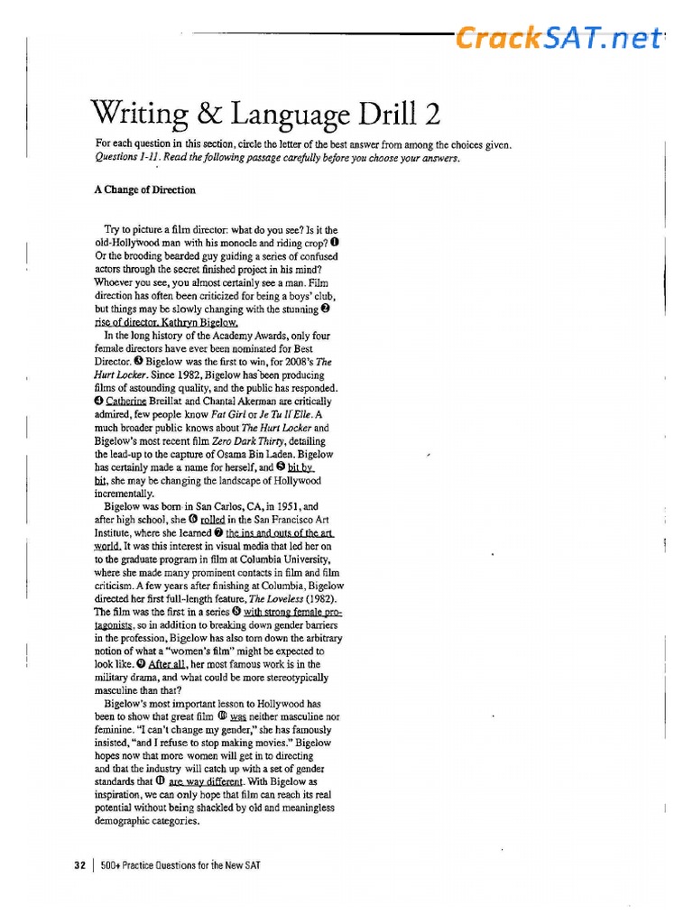 SAT Writing & Language Practice Test 2 | PDF