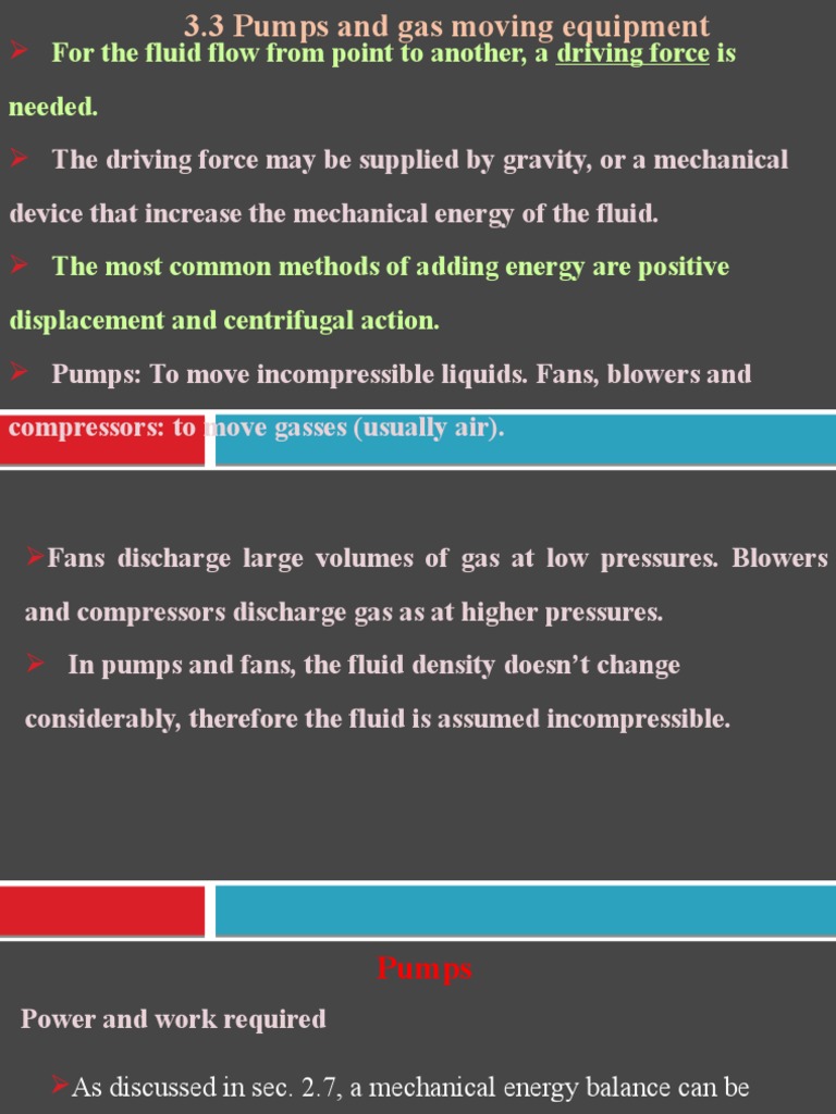 Pump and Gas Moving Equipment | PDF | Pump | Turbomachinery