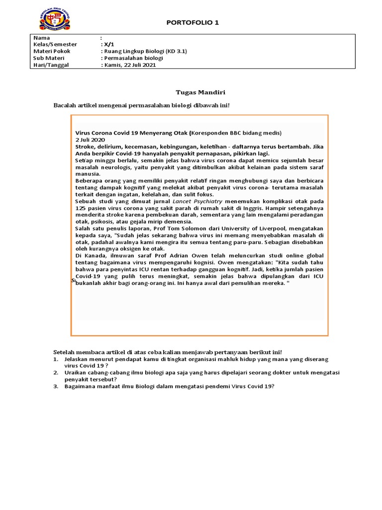 Portofolio 1 - X IPA - 22 Juli | PDF