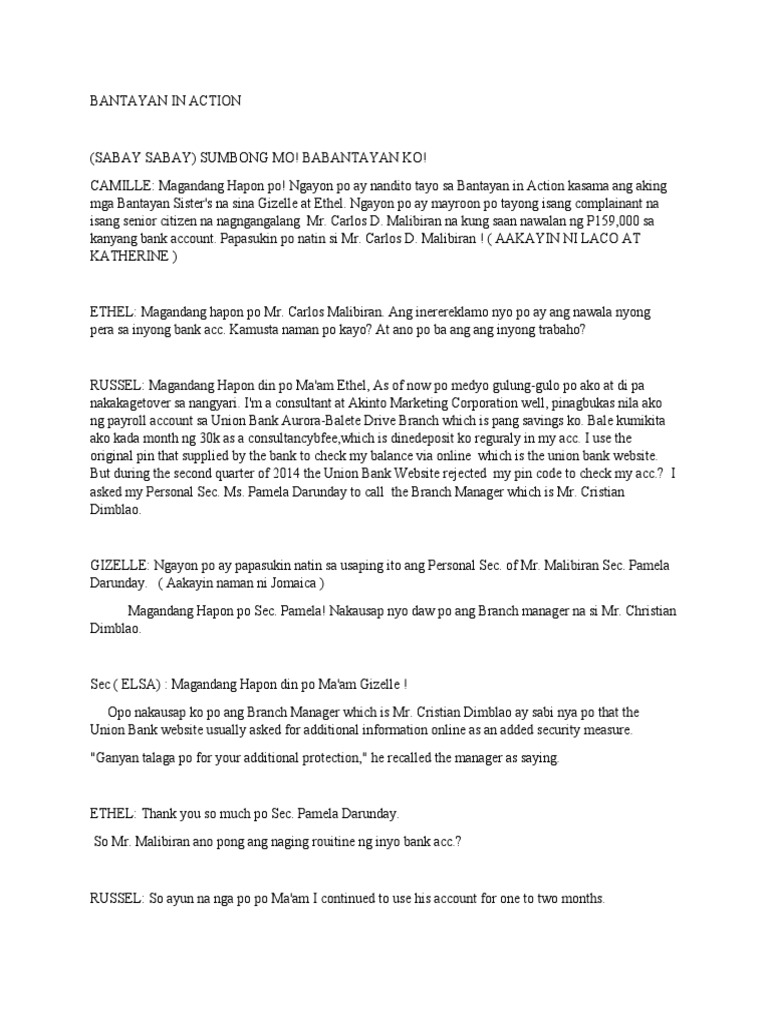 Bantayan in Action | PDF | Phishing | Banking