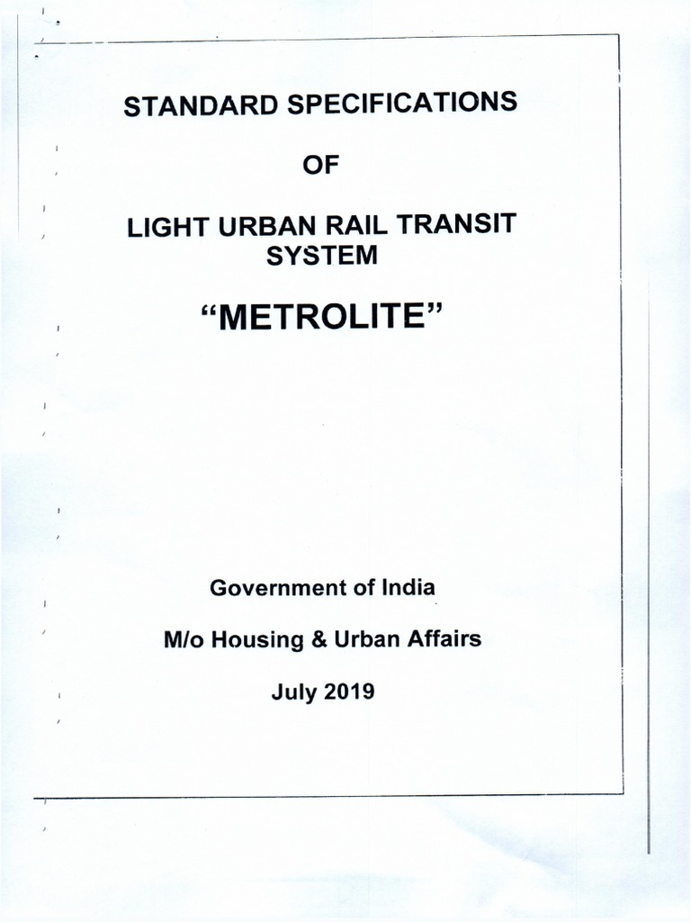 Standards - For - Light - Urban - Rail - Transit - System - (Metro Lite ...