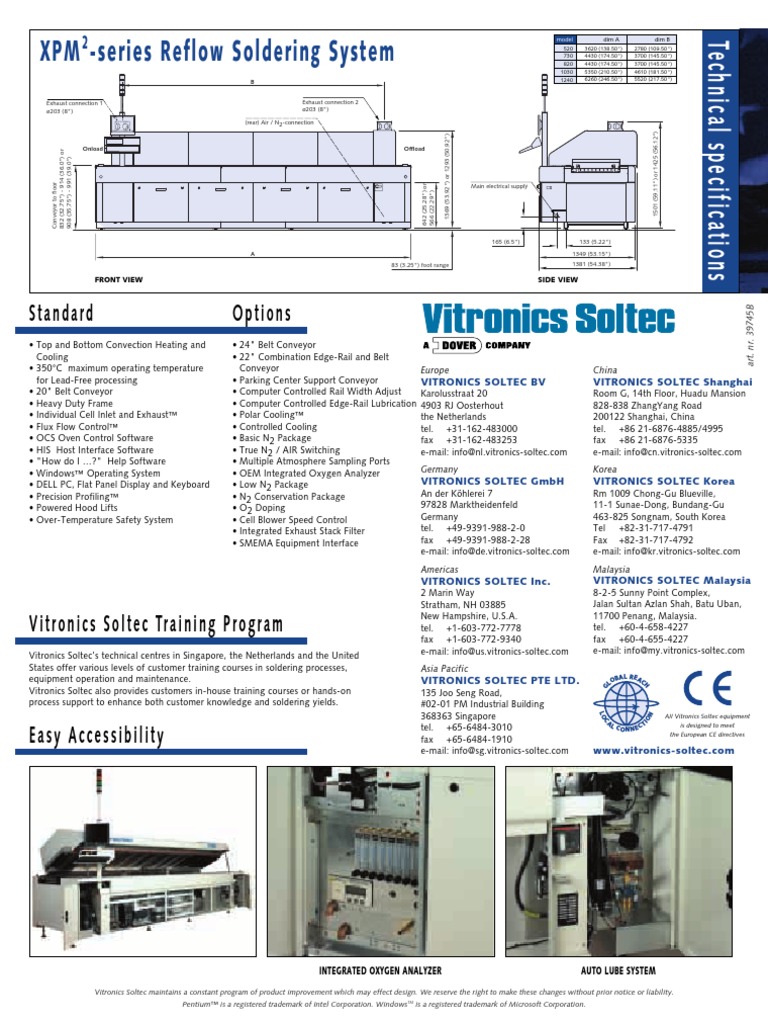 MC 3820 Vitronics Soltec XPM2 Brochure | PDF | Heat Exchanger | Printed ...