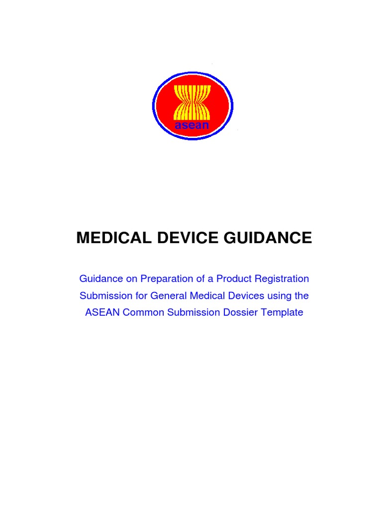 Guidance To ASEAN CSDT - Final - 21 Oct 2010 | PDF | Medical Device ...