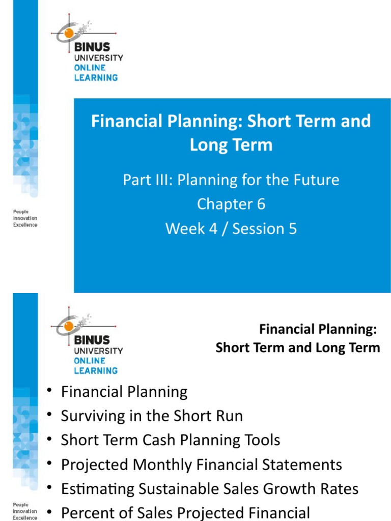 PPT4-Financial Planning - Short Term and Long Term | Download Free PDF ...