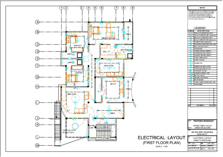 Electrical Layout: (First Floor Plan) | PDF | Bathroom | Electrical ...