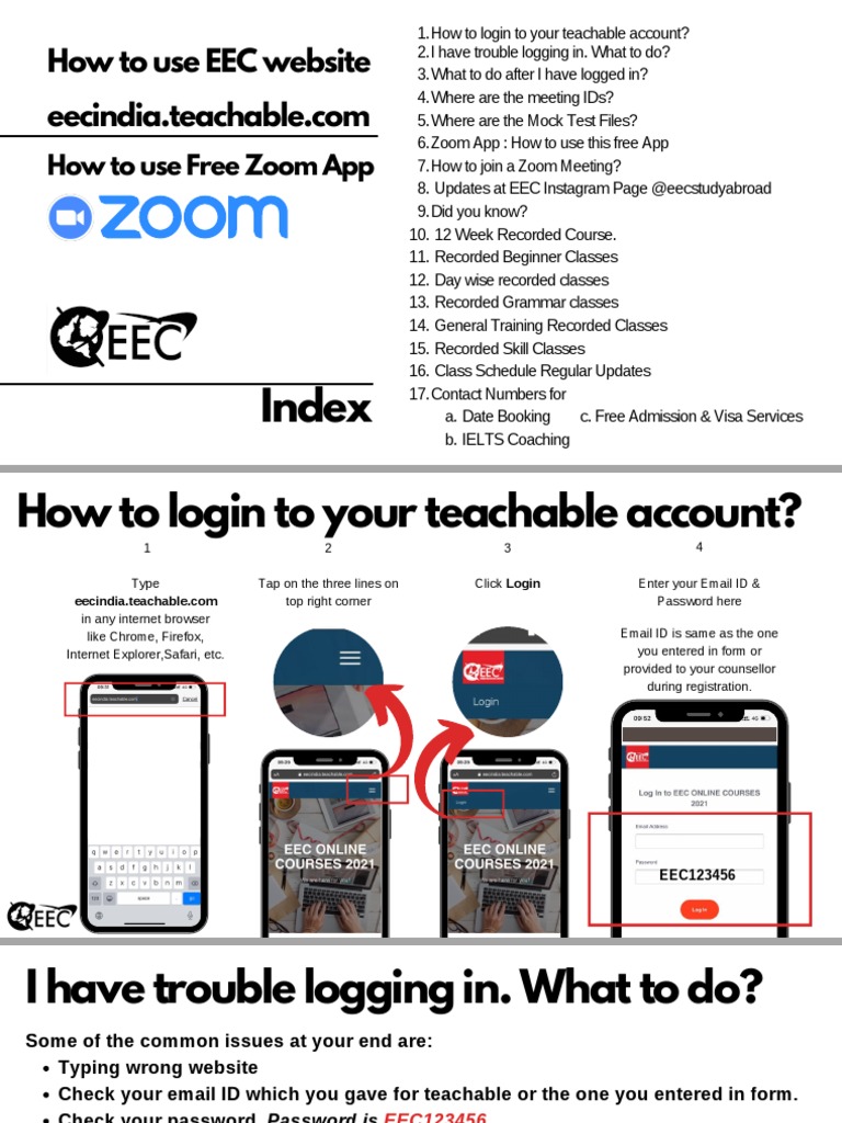 How To Use Teachable & Zoom - SEE THIS | PDF | Login | Http Cookie