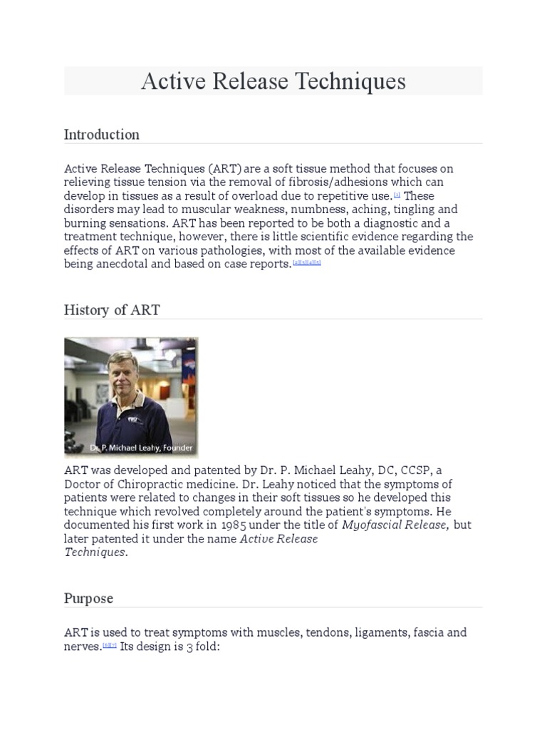 Active Release Techniques | PDF | Physical Therapy | Vasodilation