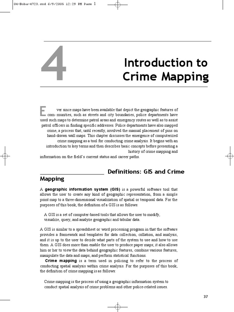 Introduction To Crime Mapping | PDF | Geographic Information System | Spatial Analysis