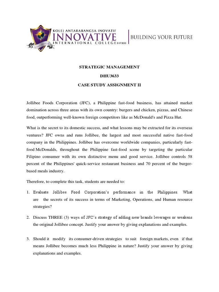 STRATEGIC MANAGEMENT (Case Study 2) | PDF | Business