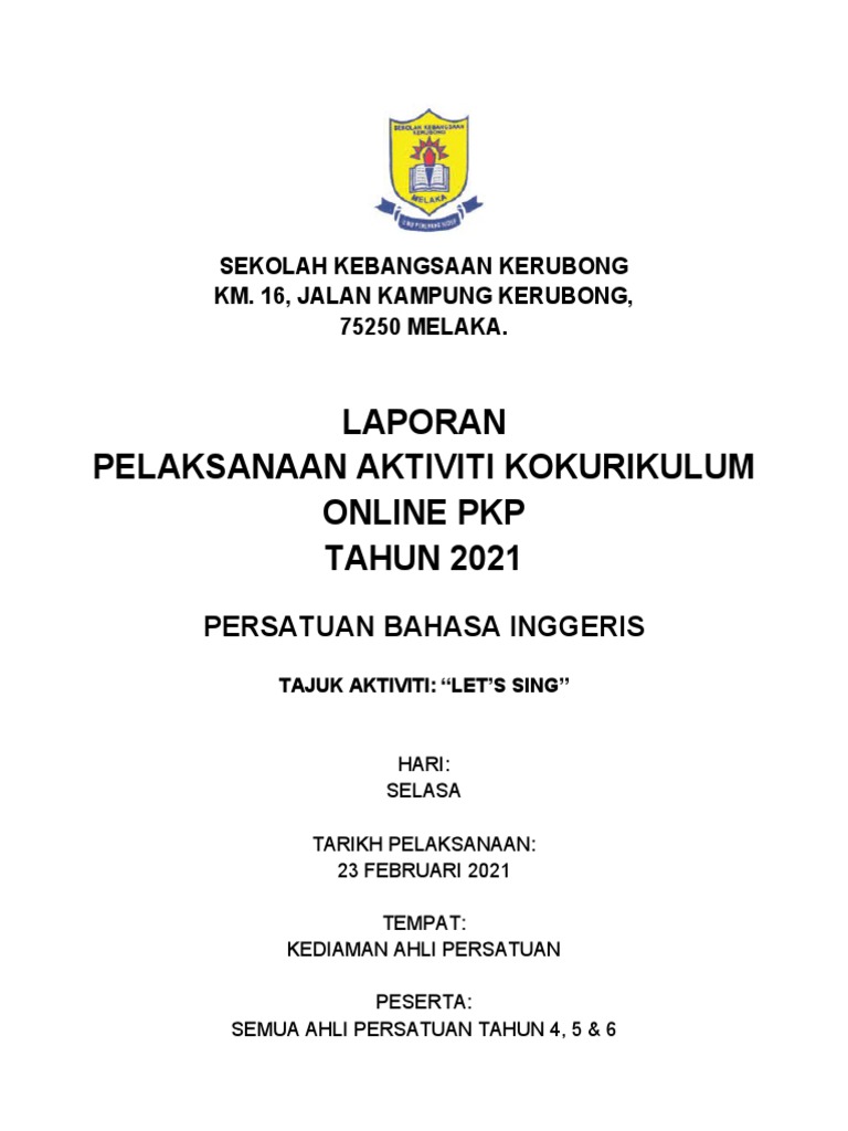 Contoh Laporan Ringkas Aktiviti Persatuan - MacyoiSandoval