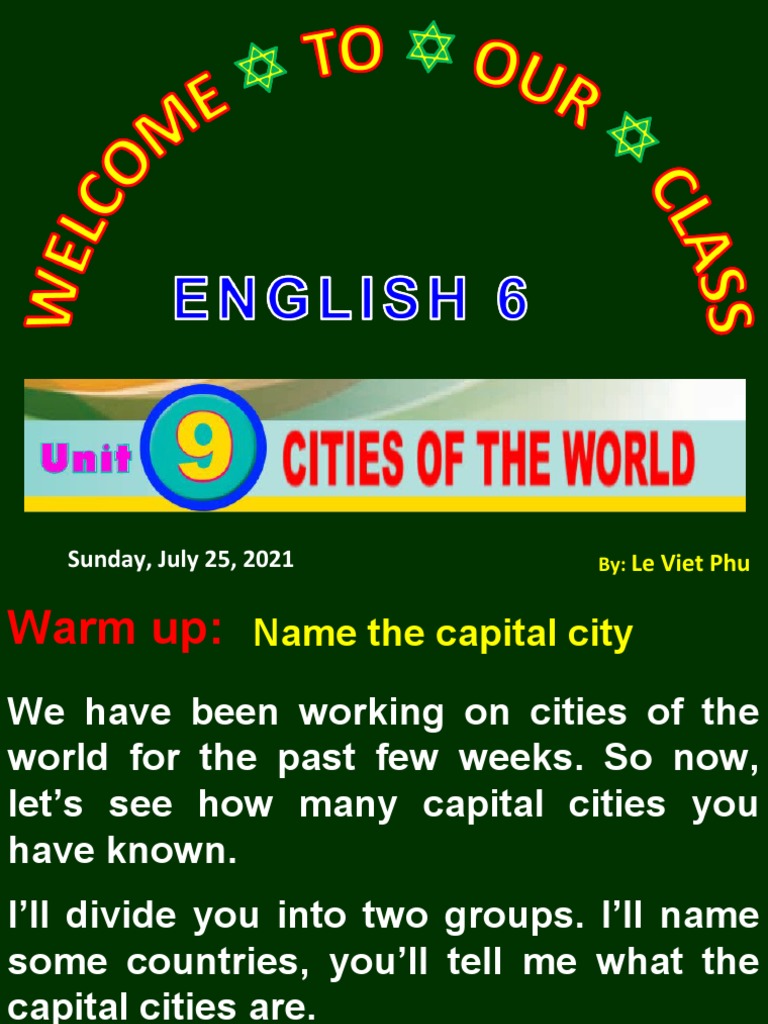 Unit 09 Cities of The World Lesson 7 Looking Back Project | PDF ...