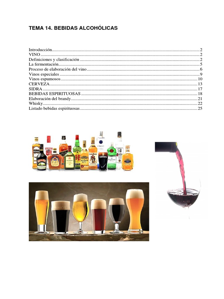 Tema 14.bebidas Alcohólicas (2018) | PDF | Whisky | Vino