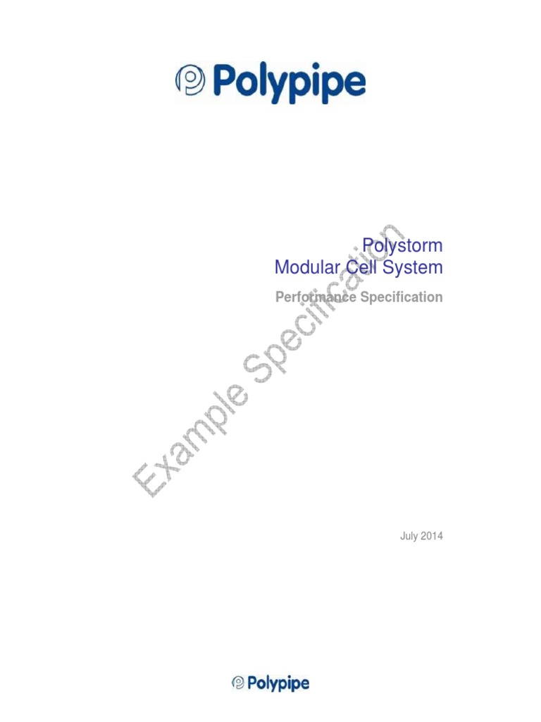 Polystorm Modular Cell System: Performance Specification | PDF | Soil ...