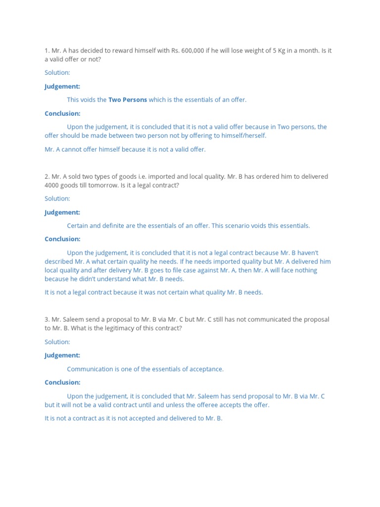 CBL #2 | PDF | Offer And Acceptance | Civil Law (Legal System)